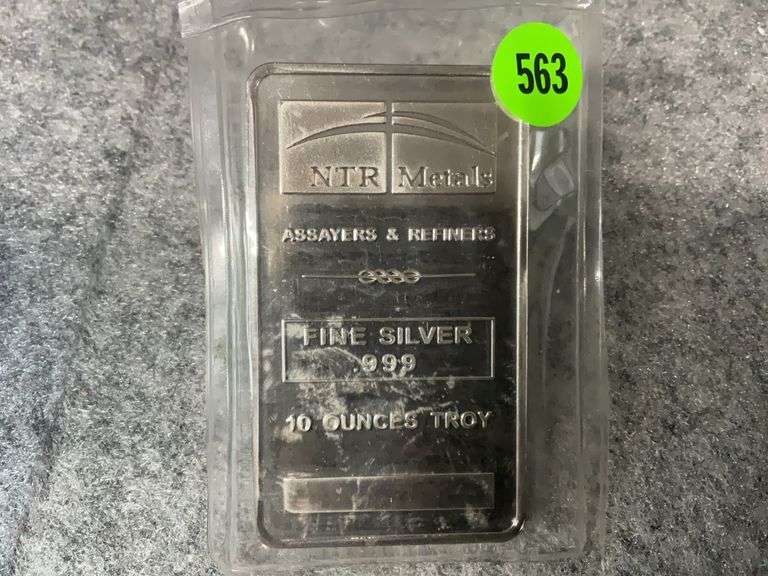 10 Troy Oz. .999 Fine Silver Bar from NTR Metals Assayers & Refiners ...