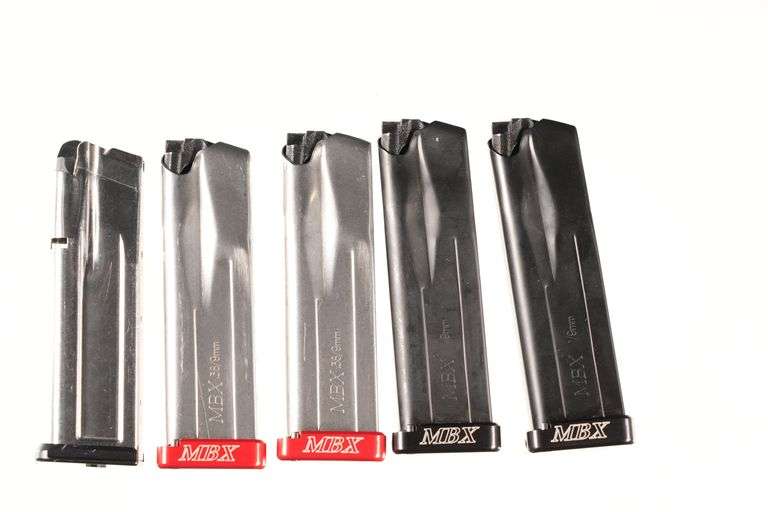 5 MBX 9mm Magazines - Montrose Auction, Inc