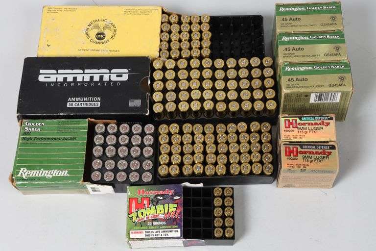 200 Rds .45 ACP/9mm Ammo - Montrose Auction, Inc