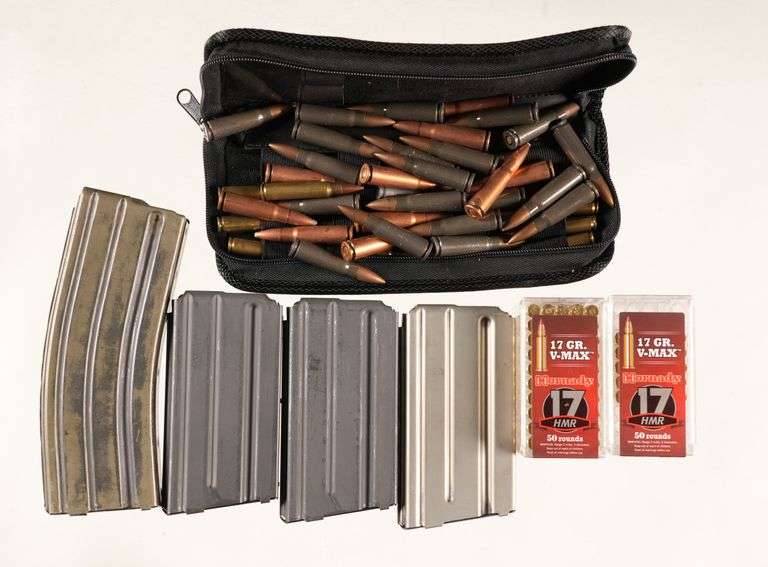 4 AR-15 Magazines and Ammo - Montrose Auction, Inc