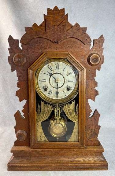 Antique Gilbert Clock Co. Hawk Mantel Clock - Mantle Auctioneer
