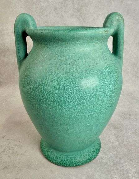 Weller Pottery Matte Turquoise Vase - Mantle Auctioneer