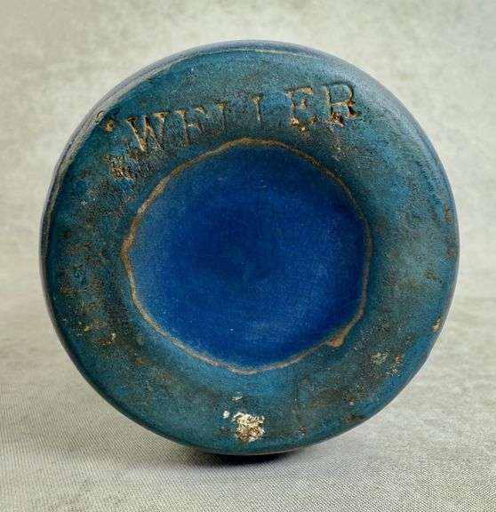 Weller Pottery Blue Hudson Floral Vase - Mantle Auctioneer