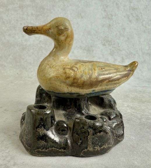 Fulper Pottery Duck Flower Frog - Mantle Auctioneer