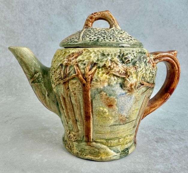 Weller Pottery Forest Teapot - Mantle Auctioneer