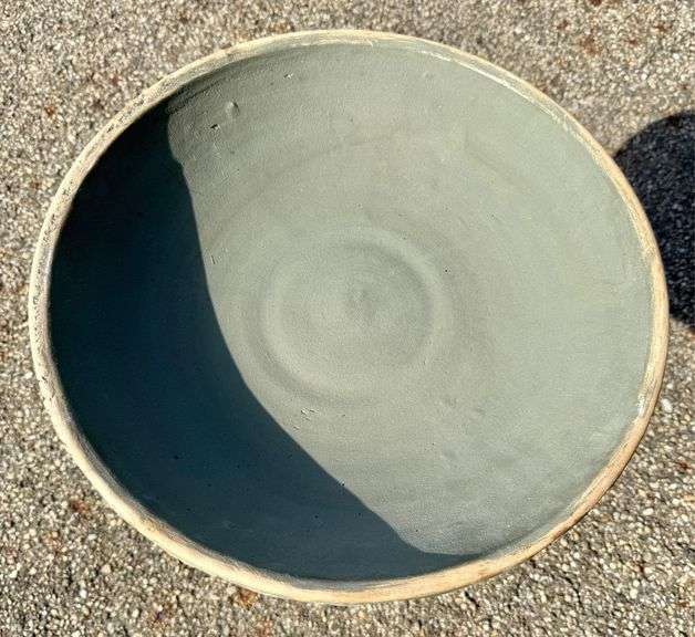 Robinson Ransbottom Pottery R.R.P. Co. Roseville Green Bird Bath ...