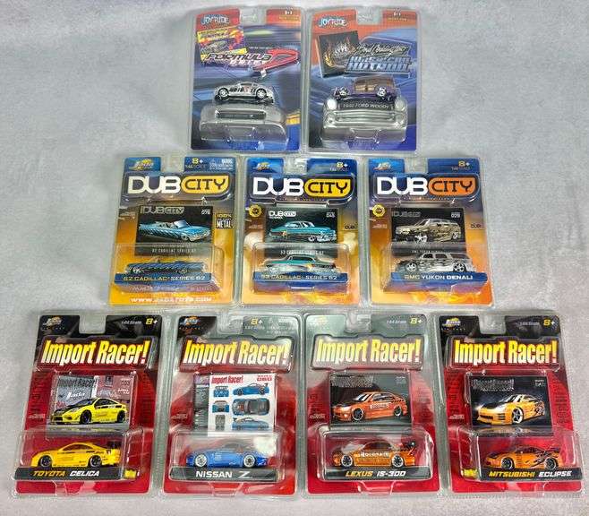 (9) Jada & Joyride Import Racer, Dub City Diecast Cars - Mantle Auctioneer
