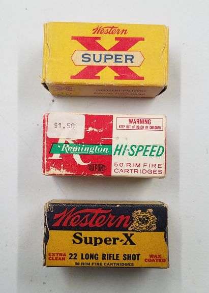 Assorted Vintage 22 LR No. 12 Shot - Western Super-X, Remington Hi ...