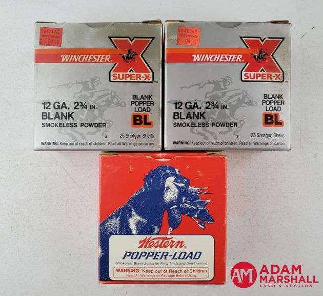 12 GA - 2-3/4" Popper-Load Smokeless Blank Shells - Winchester Super X ...