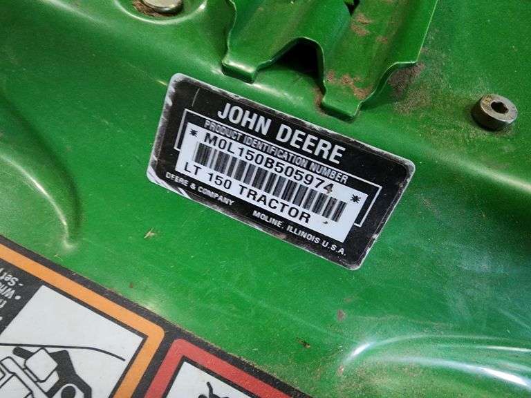 John Deere LT150 Riding Lawn Mower w/ Bagger - Adam Marshall Land ...