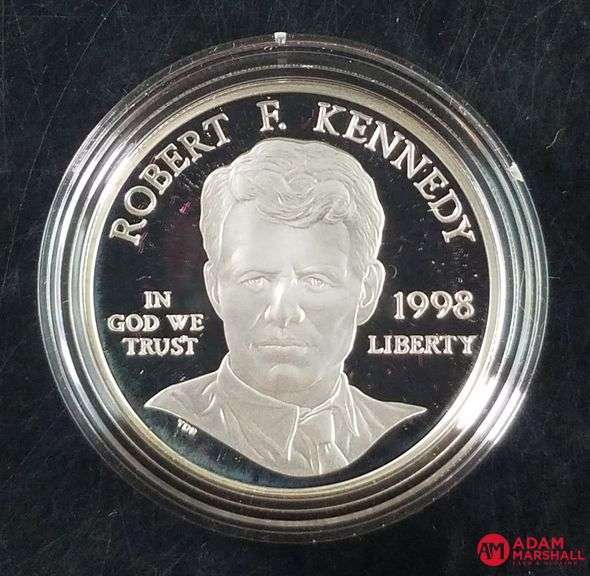 1998 Robert F Kennedy Memorial Commemorative Coin - Proof Silver Dollar ...