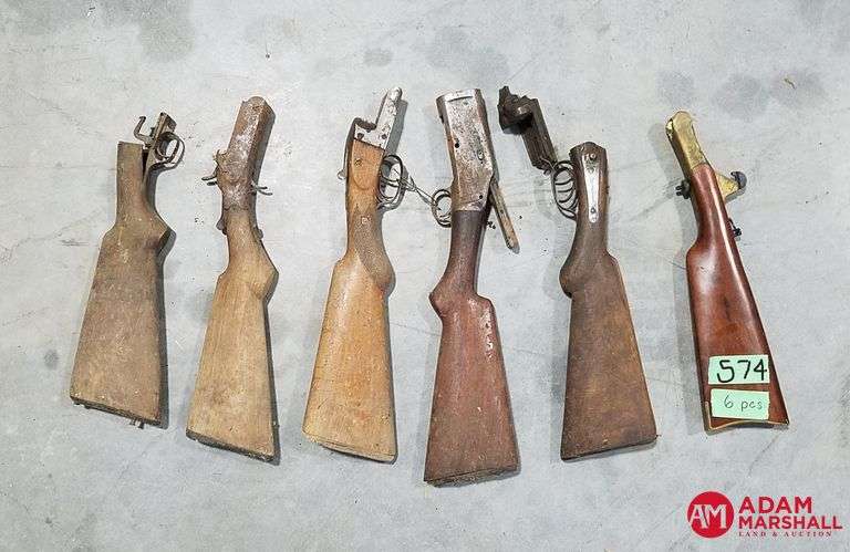 (6) Assorted Wooden Stocks - Adam Marshall Land & Auction, LLC