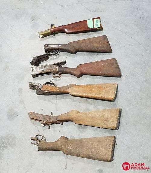 (6) Assorted Wooden Stocks - Adam Marshall Land & Auction, LLC