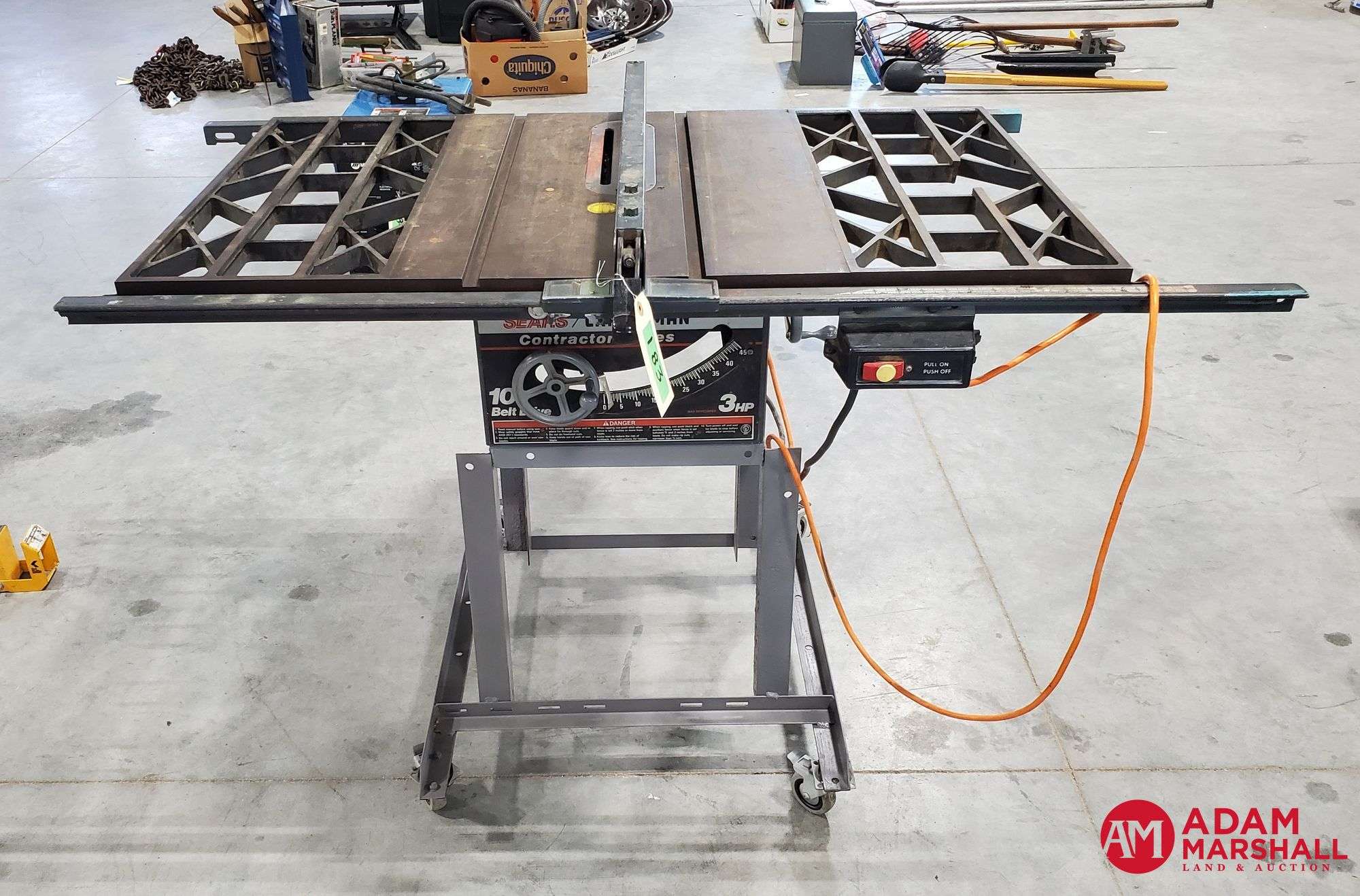 Craftsman contractor table saw store