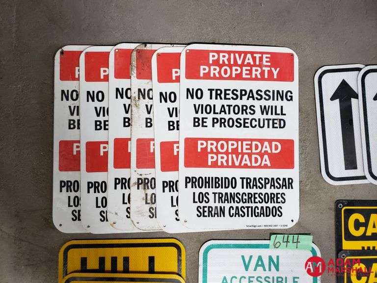 (17) assorted signs - Adam Marshall Land & Auction, LLC