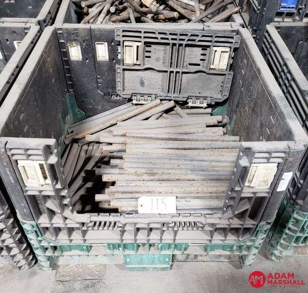 1" steel dowel rods with storage bin - Adam Marshall Land & Auction, LLC