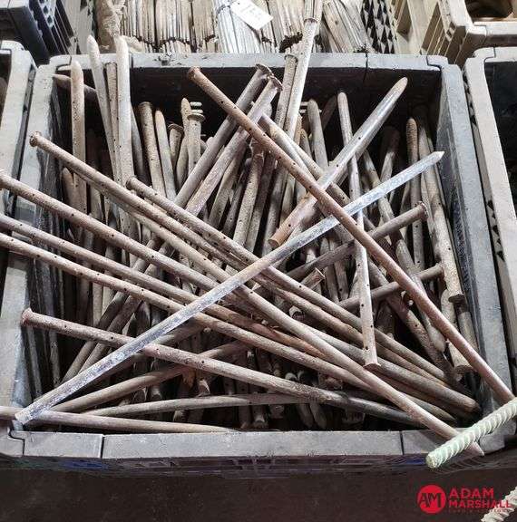 Assorted concrete form pins with storage bin - Adam Marshall Land ...