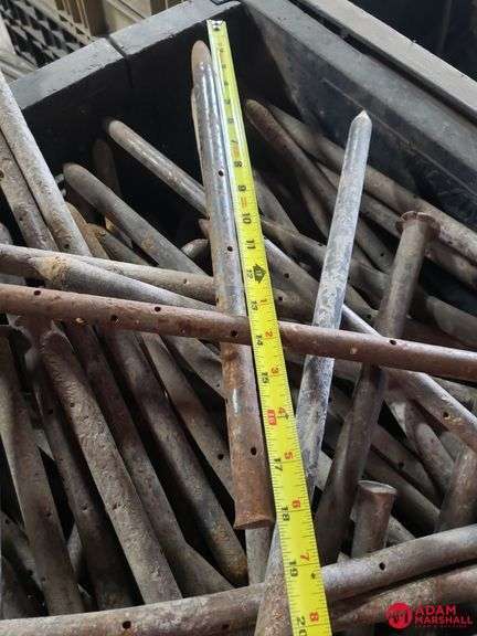 Assorted concrete form pins with storage bin - Adam Marshall Land ...