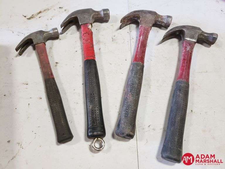 (4) Assorted Claw Hammers - Adam Marshall Land & Auction, LLC