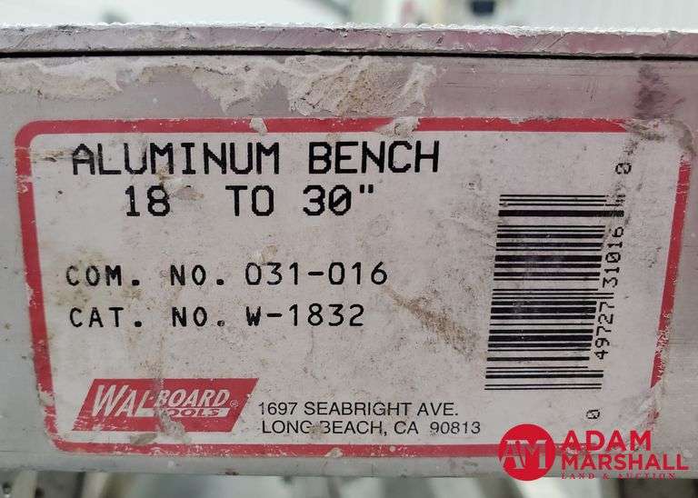 Wal-Board Adjustable Aluminum Drywall Bench - Adam Marshall Land ...