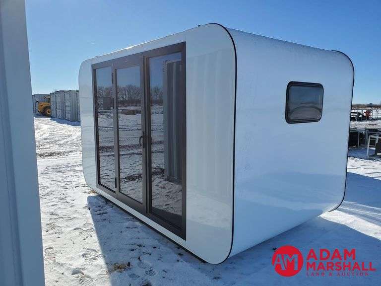 Unused 13FT Prefab Tiny Cube w/ Washroom - Adam Marshall Land & Auction ...