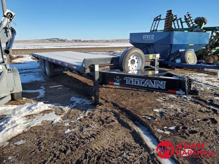 2023 Titan 24FT Heavy Duty Flatbed Trailer - Adam Marshall Land ...