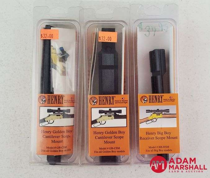Henry Scope Mounts - (2) Golden Boy Cantilever, (1) Big Boy Receiver ...