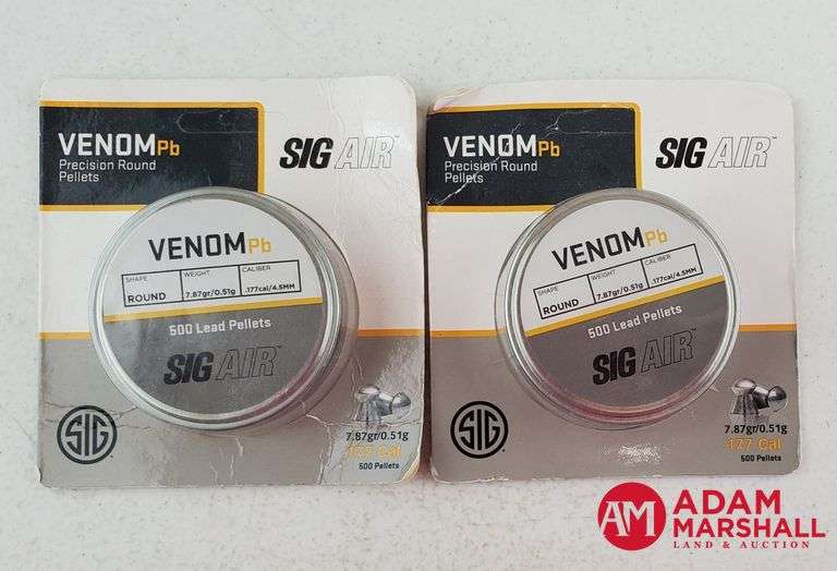 Sig Air Venom Pb .177 Cal/4.5 MM Precision Round Pellets (2 X 500 ...