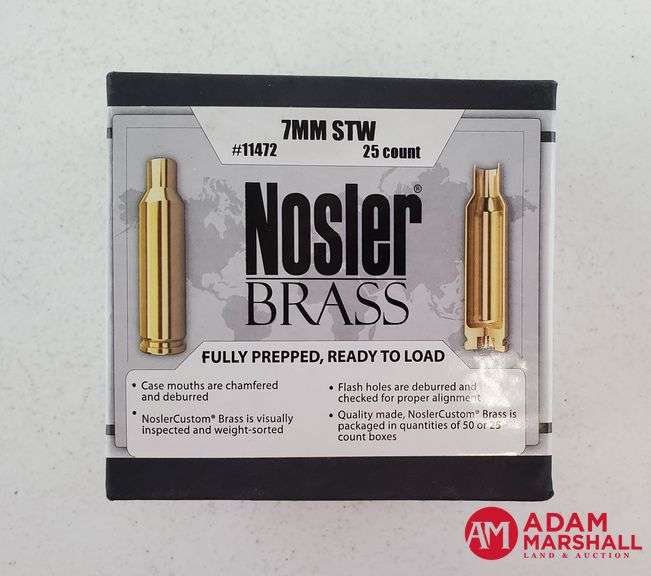 Brass Only - Nosler 7MM STW - New (25) - Adam Marshall Land & Auction, LLC