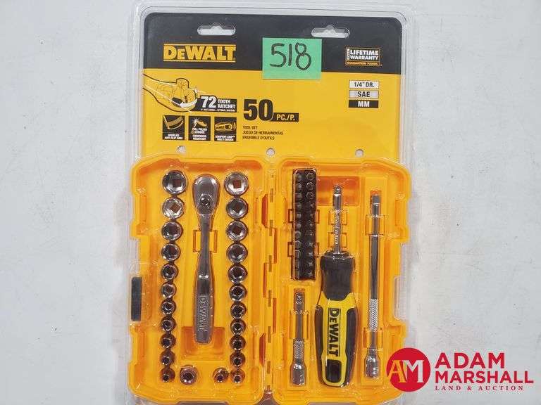 DeWalt DWMT81610 50 PC Tool Set 1/4" DR SAE/Metric NIB - Adam Marshall ...