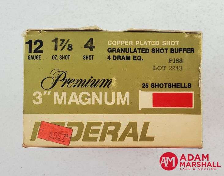 Federal Premium Magnum - 12 GA, 3" Magnum, 4 Shot (1 X 25) - Adam ...