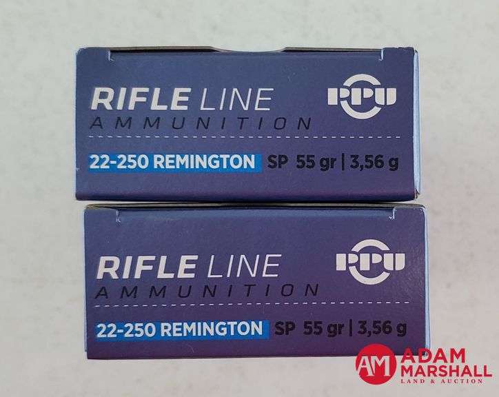 PPU Rifle Line 22-250 Rem - 55 Gr SP (2 X 20) - Adam Marshall Land ...
