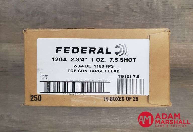 Federal Top Gun Target - 12 GA, 2-3/4", 7-1/2 Shot, Lead (10 X 25 ...