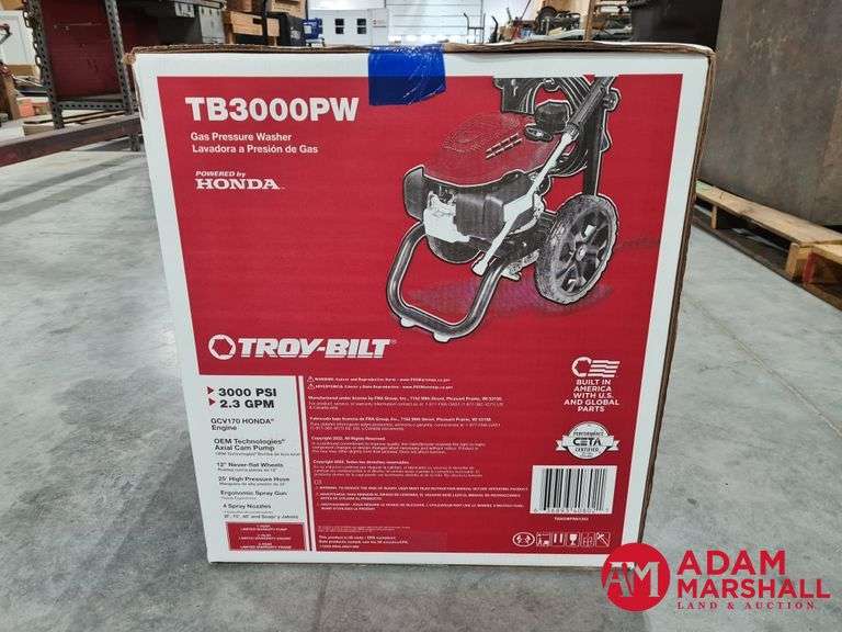 Troy-Bilt TB3000PW Gas Pressure Washer NIB - Adam Marshall Land ...