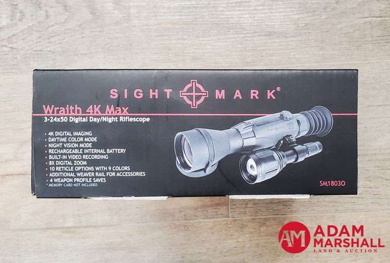 Sightmark Wraith 4K Max Model SM18030 3-24X50 Digital Day/Night Scope ...