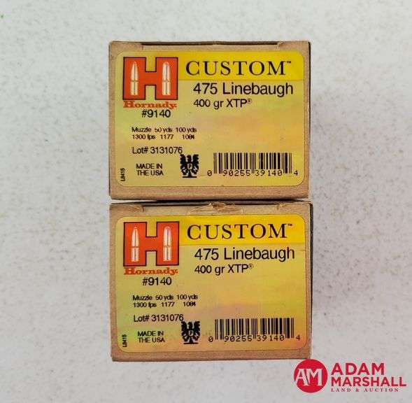 Hornady Custom 475 Linebaugh - 400 Gr XTP (2 X 20) - Adam Marshall Land ...