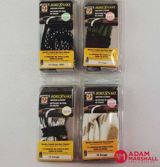 (4) Assorted Hoppe's Bore Snakes - 410/28/16/10 GA - Adam Marshall Land ...