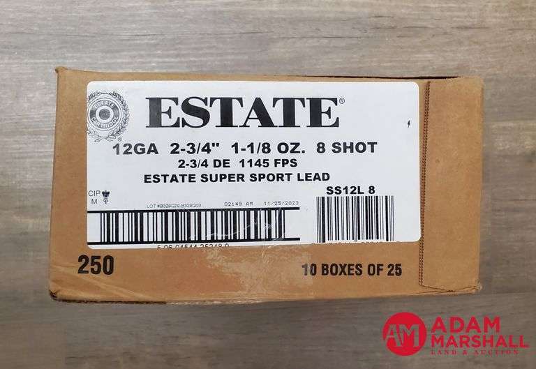 Estate Super Sport - 12 GA, 2-3/4", 8 Shot, Lead (10 X 25 = Case Of 250 ...