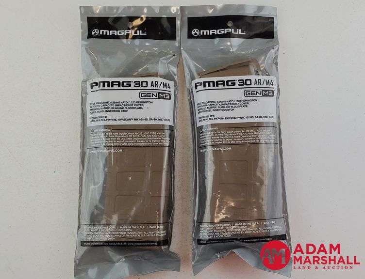 (2) Magpul PMAG 30 Gen M3 AR/M4 30 Rd Magazines - Adam Marshall Land ...