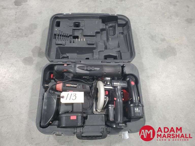 Coleman Powermate 4-Piece Cordless 18V Tool Kit with Charger and Hard ...