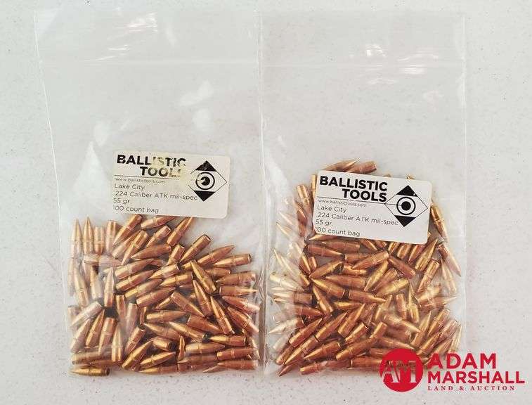 Bullets - Ballistic Tools Lake City .224 Cal ATK Mil-Spec 55 Gr (200 ...