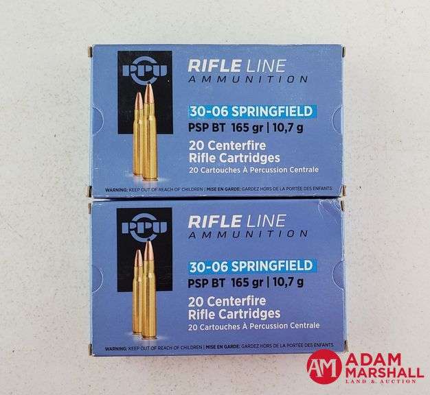 PPU Rifle Line 30-06 Springfield - 165 Gr PSP BT (2 X 20) - Adam ...