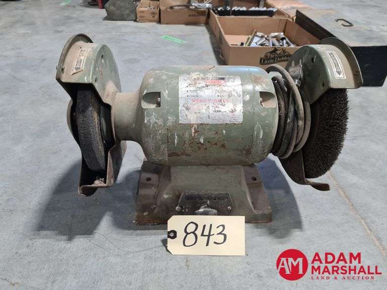 Heavy Duty Single Phase Bench Grinder - Adam Marshall Land & Auction, LLC