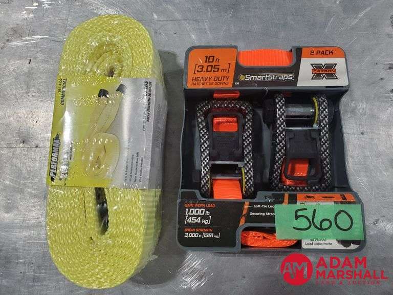 Performax 261-4622 Unused Tow Straps & Ratchet Tie Downs - Adam ...