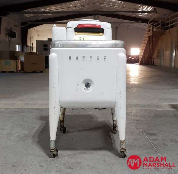 Maytag Gyratator Washer Model E2L on Wheels **It Works! - Adam Marshall Land & Auction, LLC