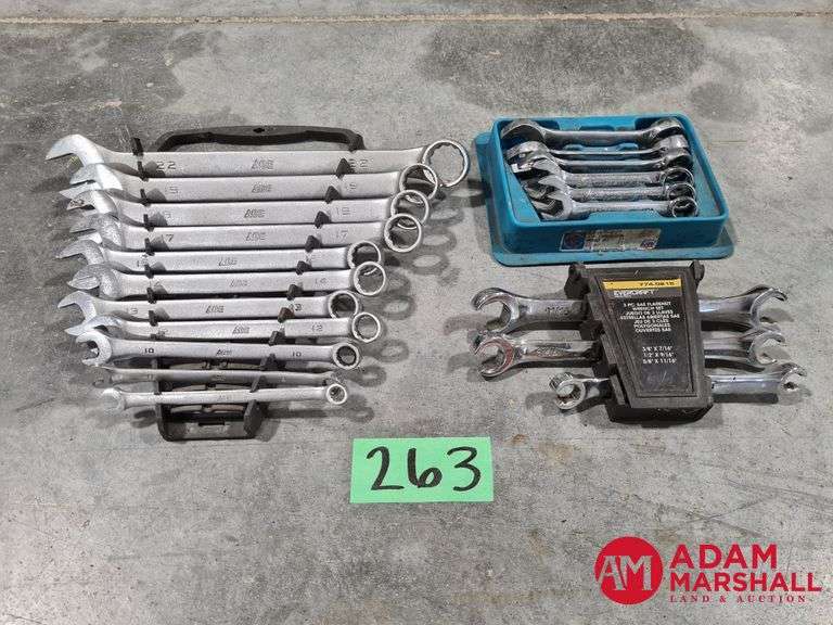 (1) Evercraft 3PC SAE Flarenut Wrench Set, (1) Cornwell 6PC Combination ...