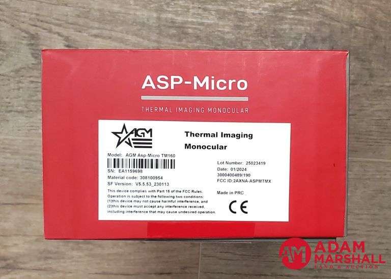 AGM Asp-Micro TM160 Thermal Imaging Monocular - NIB - Adam Marshall Land & Auction, LLC