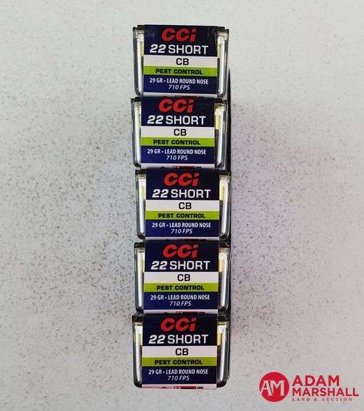 CCI 22 Short CB Pest Control - 29 Gr Lead Round Nose (5 X 100 = Display ...