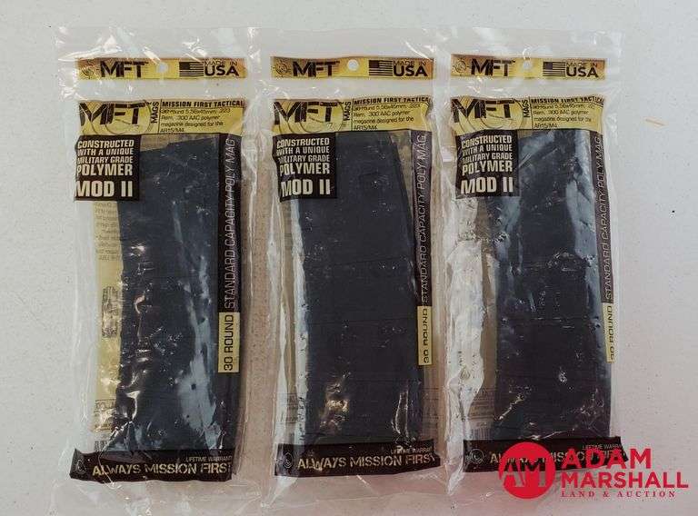 (3) MFT Mod II AR15/M4 30 Rd Poly Magazines - Adam Marshall Land ...