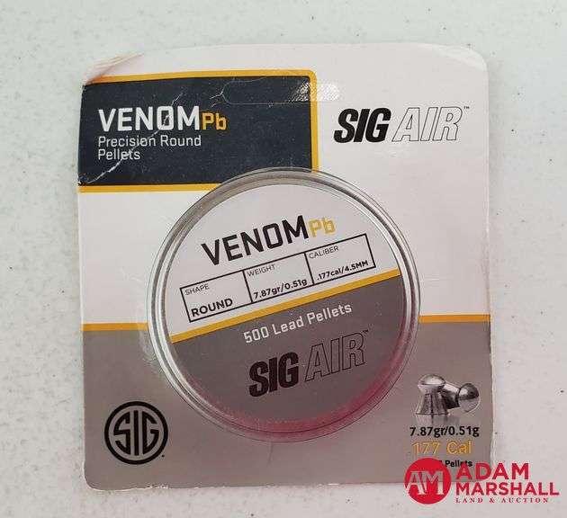 Sig Air Venom Pb .177 Cal/4.5 MM Precision Round Pellets (2 X 500 ...